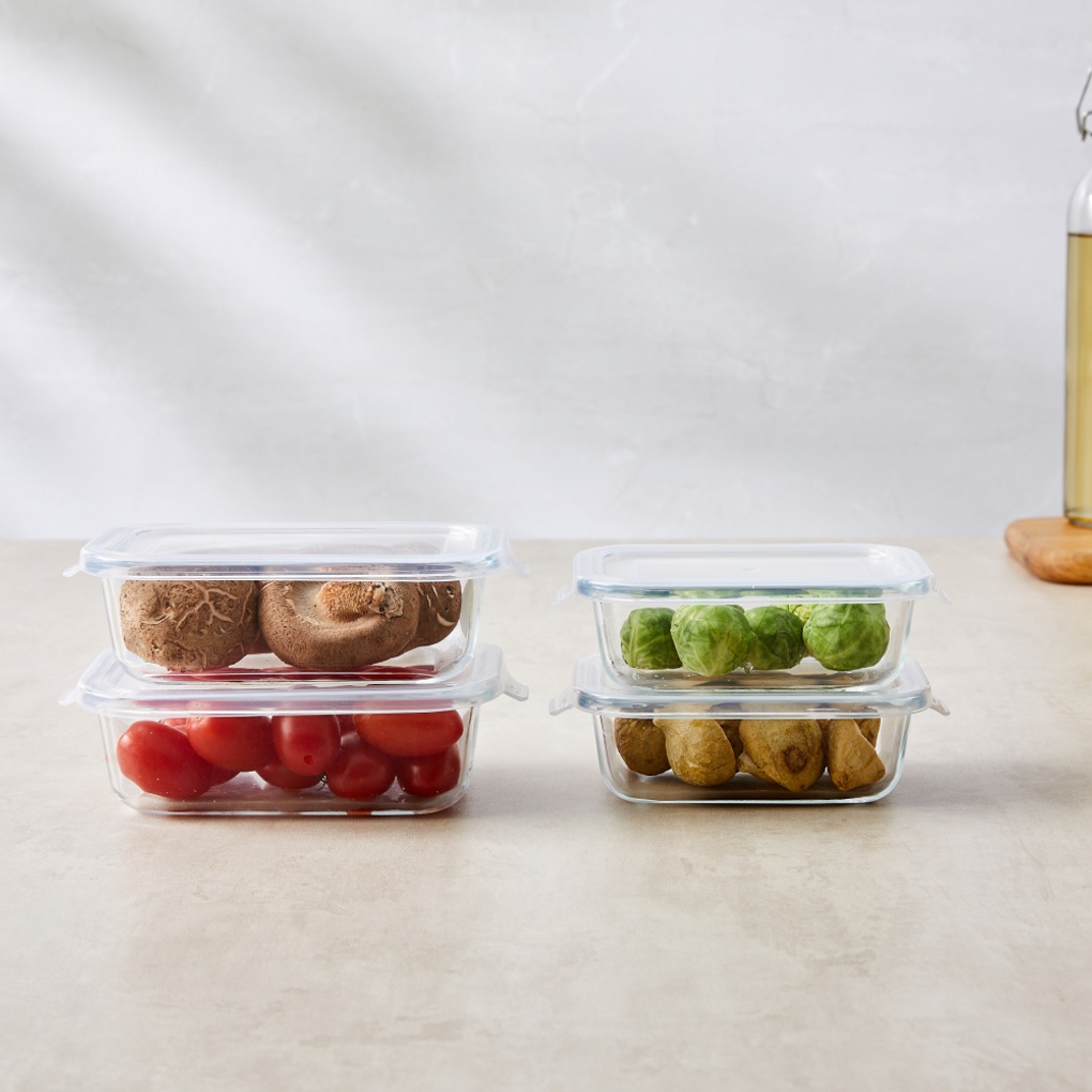 이지오픈 직사각 오븐 유리 밀폐용기 4p 370ml 2p 640ml 2p_KC0525004- 모던하우스
