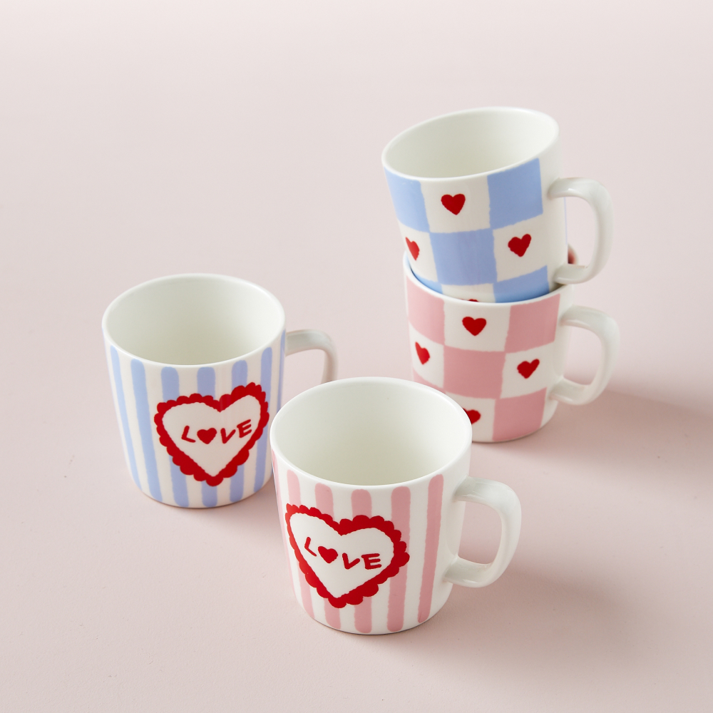 멜팅하트 머그 4P 세트 D8_CA3325024- 모던하우스