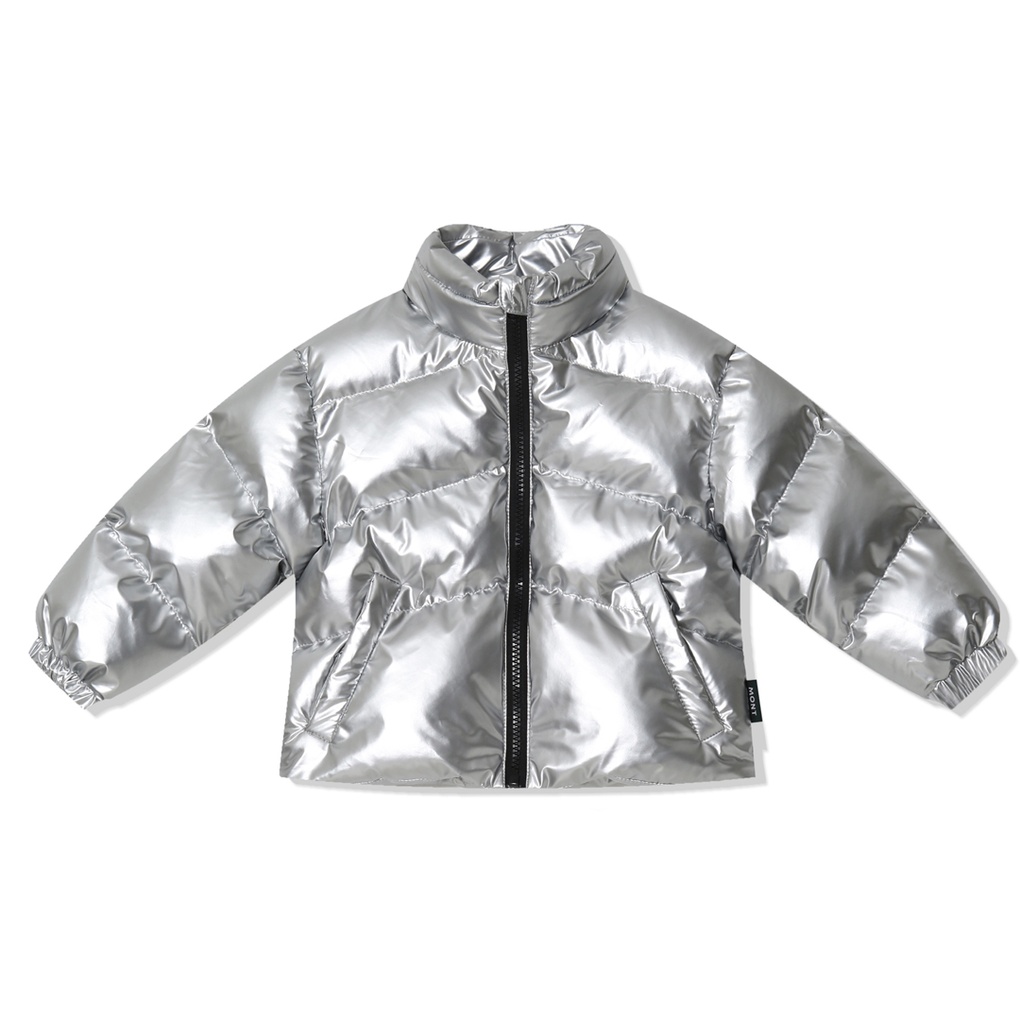 SEMI GLOSSY PADDING JACKET SILVER- KIDIKIDI