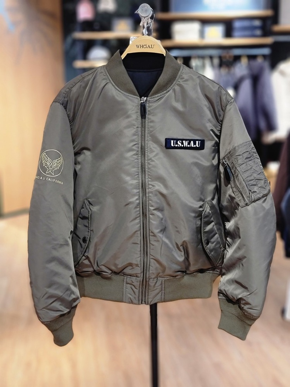 후아유 남성 리버서블 MA1 자켓 / WHJJD4T31M- 이랜드몰