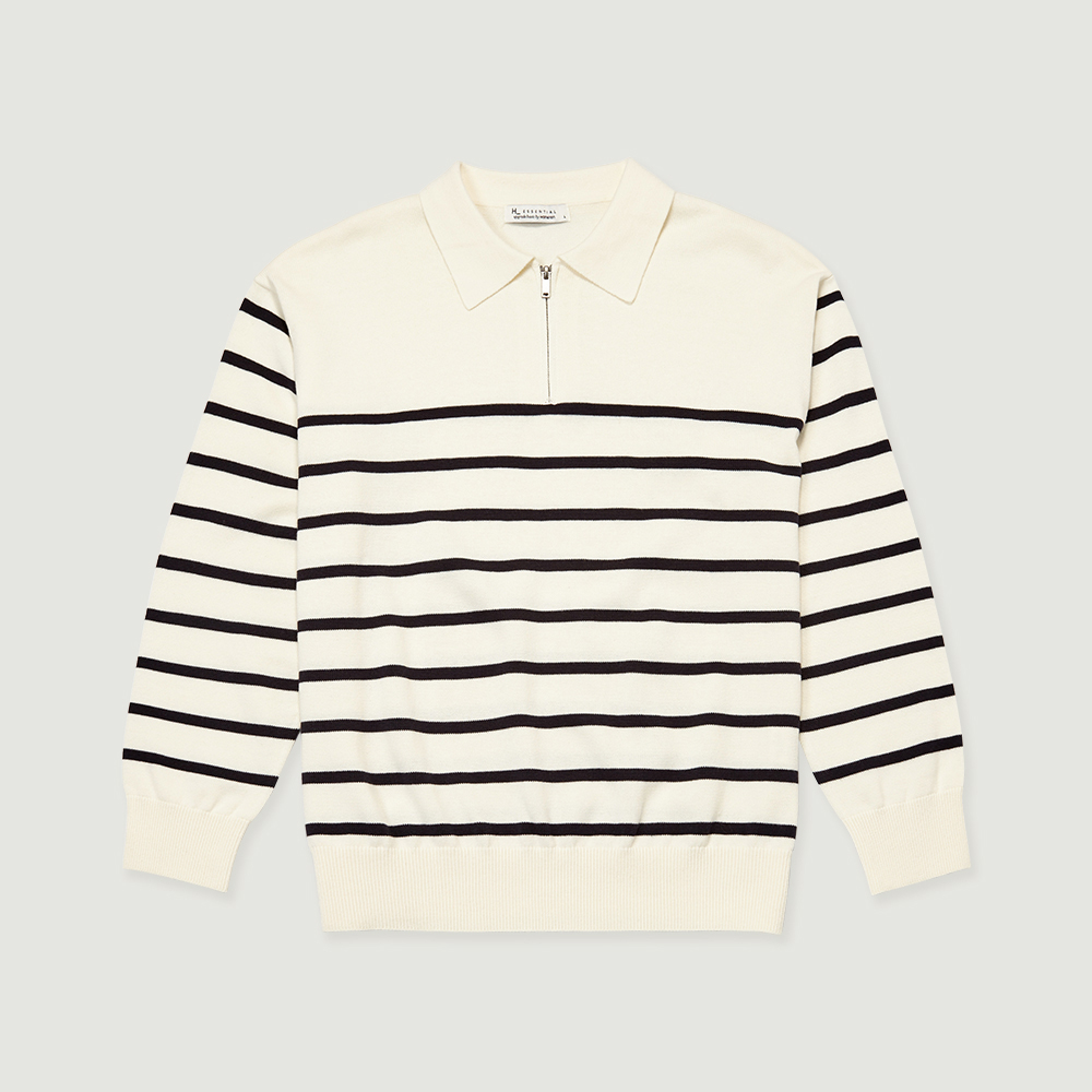 행텐 남성 밀라노 스트라이프 하프집업 니트 (10430-040-611-33)- 이랜드몰