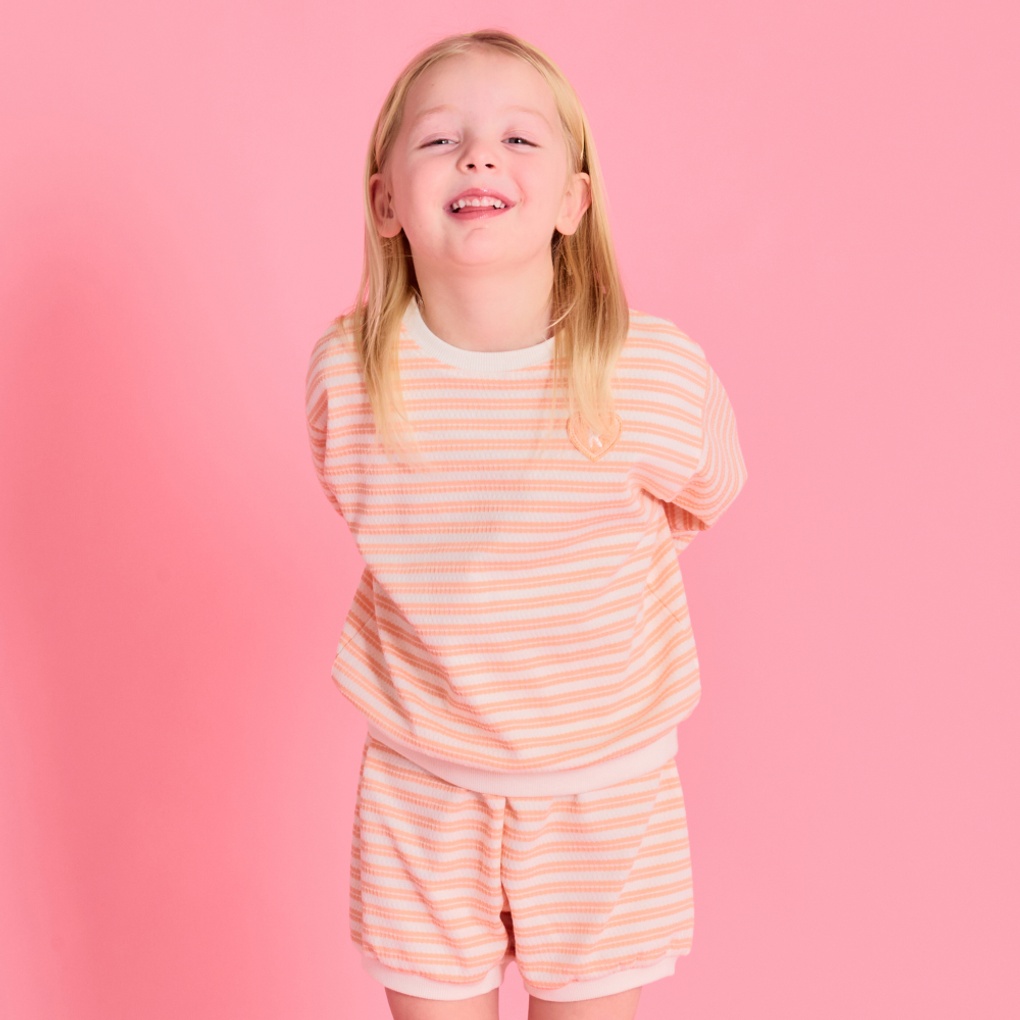 플로럴웨이브셋업 오렌지- KIDIKIDI