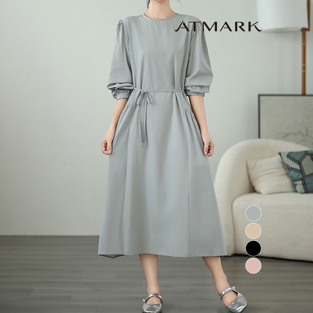 ATMARK (77까지)루즈퍼프슬리브원피스+스트랩SET_AA51OP011G- 이랜드몰