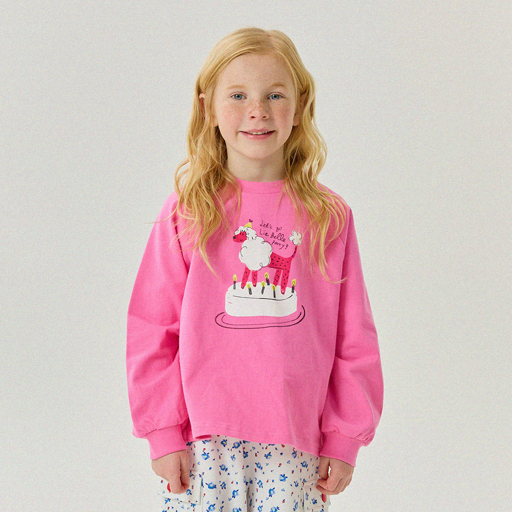 나그랑피그먼트맨투맨(핑크)- KIDIKIDI