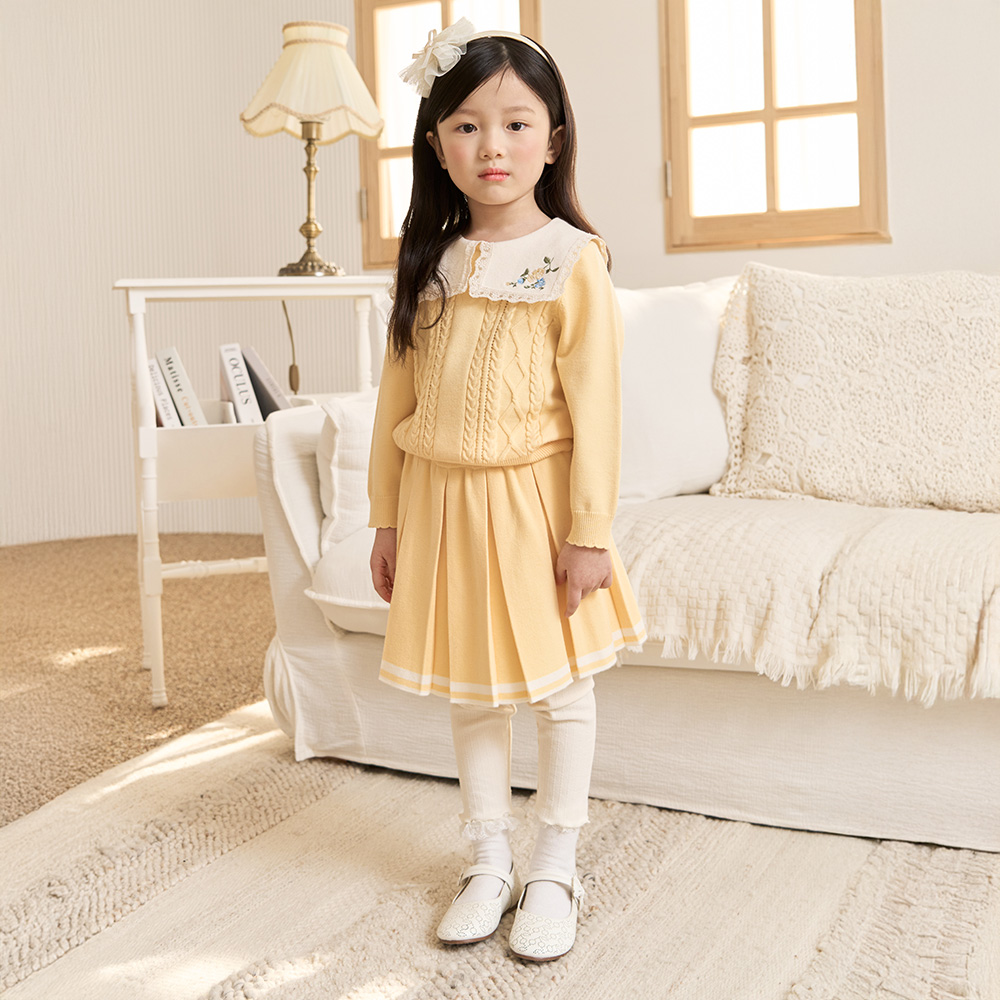 주름 스웨터 스커트 CKSV2512G- KIDIKIDI