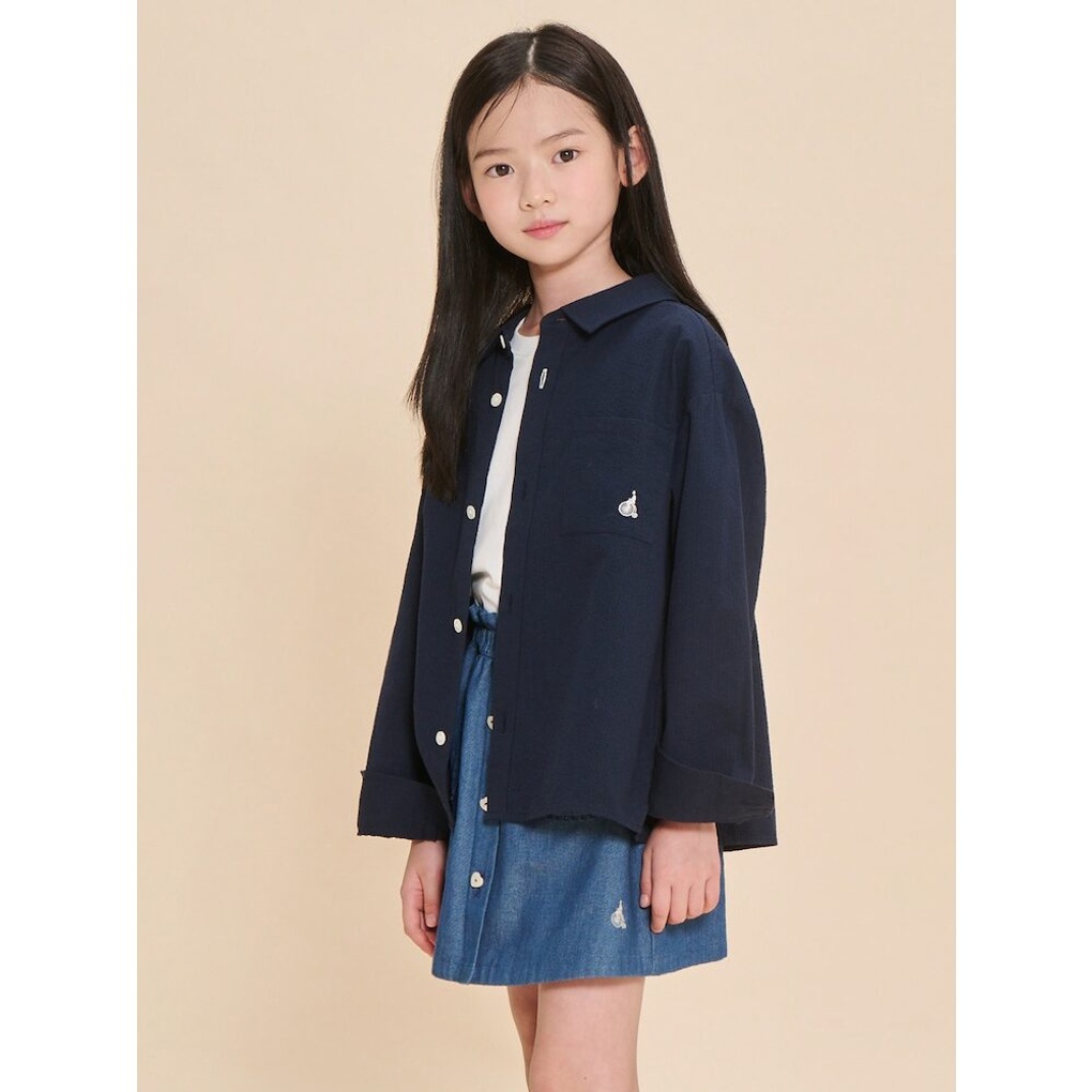 [BEANPOLE KIDS] [BEANPOLE KIDS]시어서커 루즈핏 셔츠 네이비 (B- KIDIKIDI