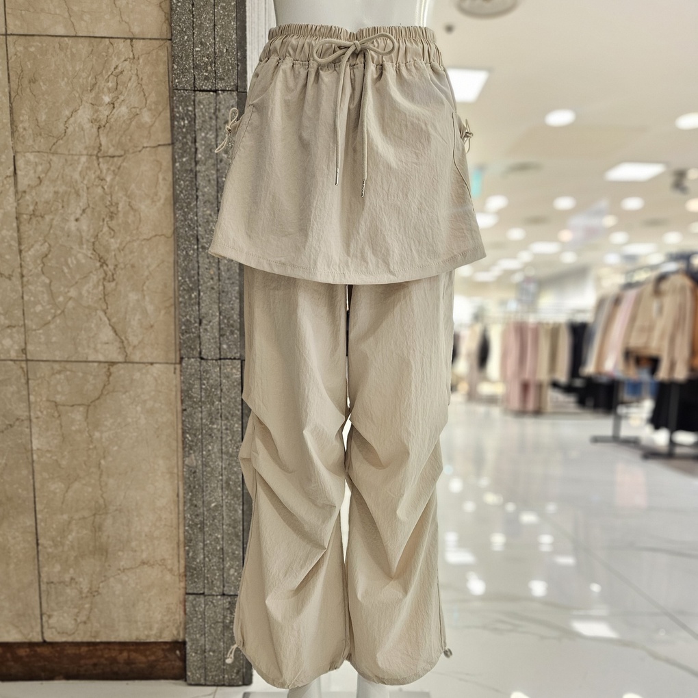 [밸리걸] 스커트 레이어드 바스락스판 조거팬츠 (812701)_NC평택점- 이랜드몰