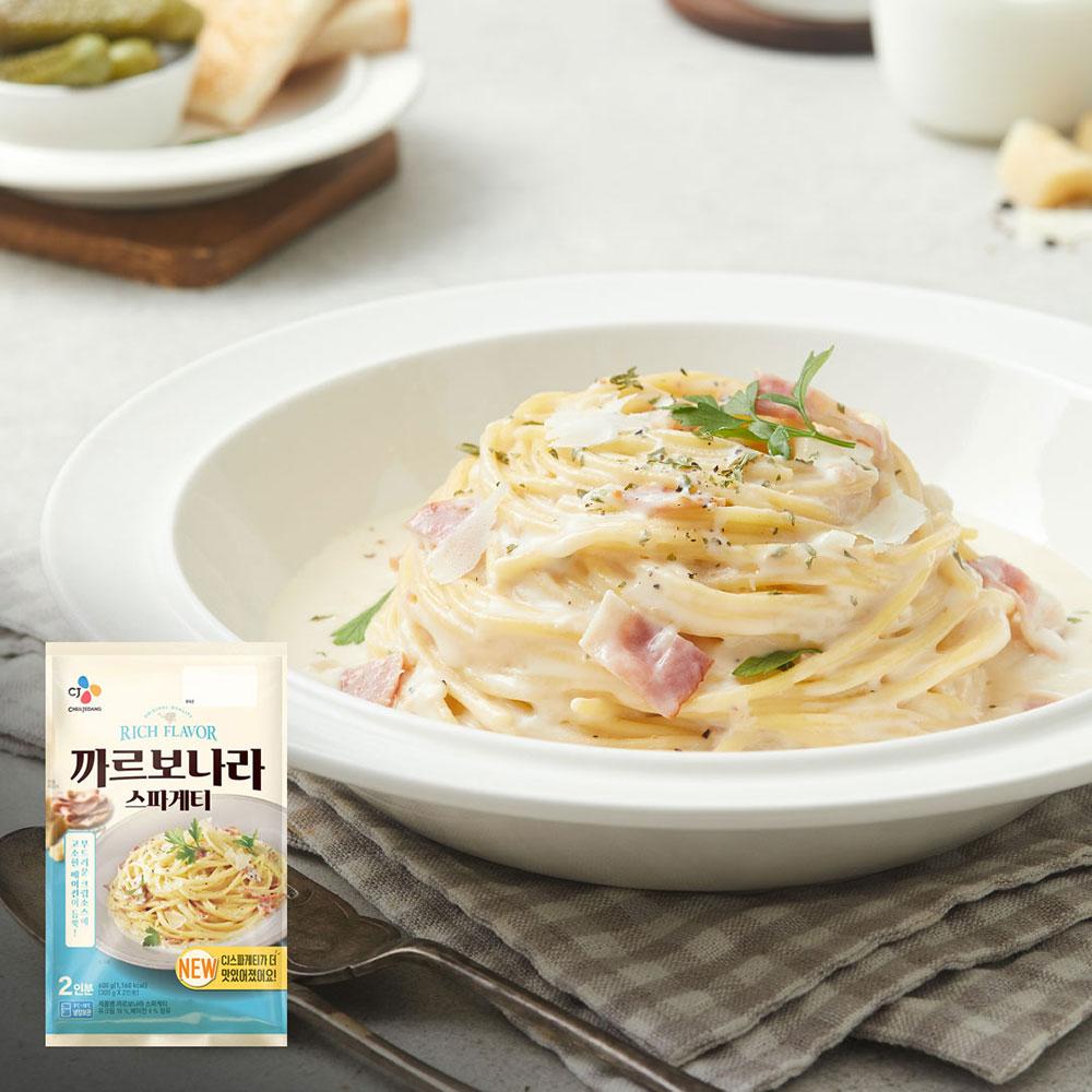 CJ 까르보나라 스파게티 2인분(600g) x4개- 이랜드몰