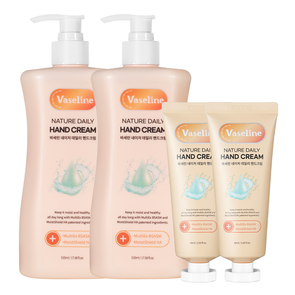 바세린 네이처 데일리 핸드크림 520ml 2개+60ml 2개- 이랜드몰
