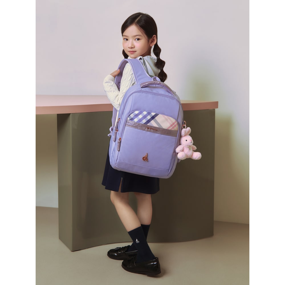 [BEANPOLE KIDS] 여아 코어 체크 책가방 라이트 퍼플 (BI41D4G01V)- 이랜드몰