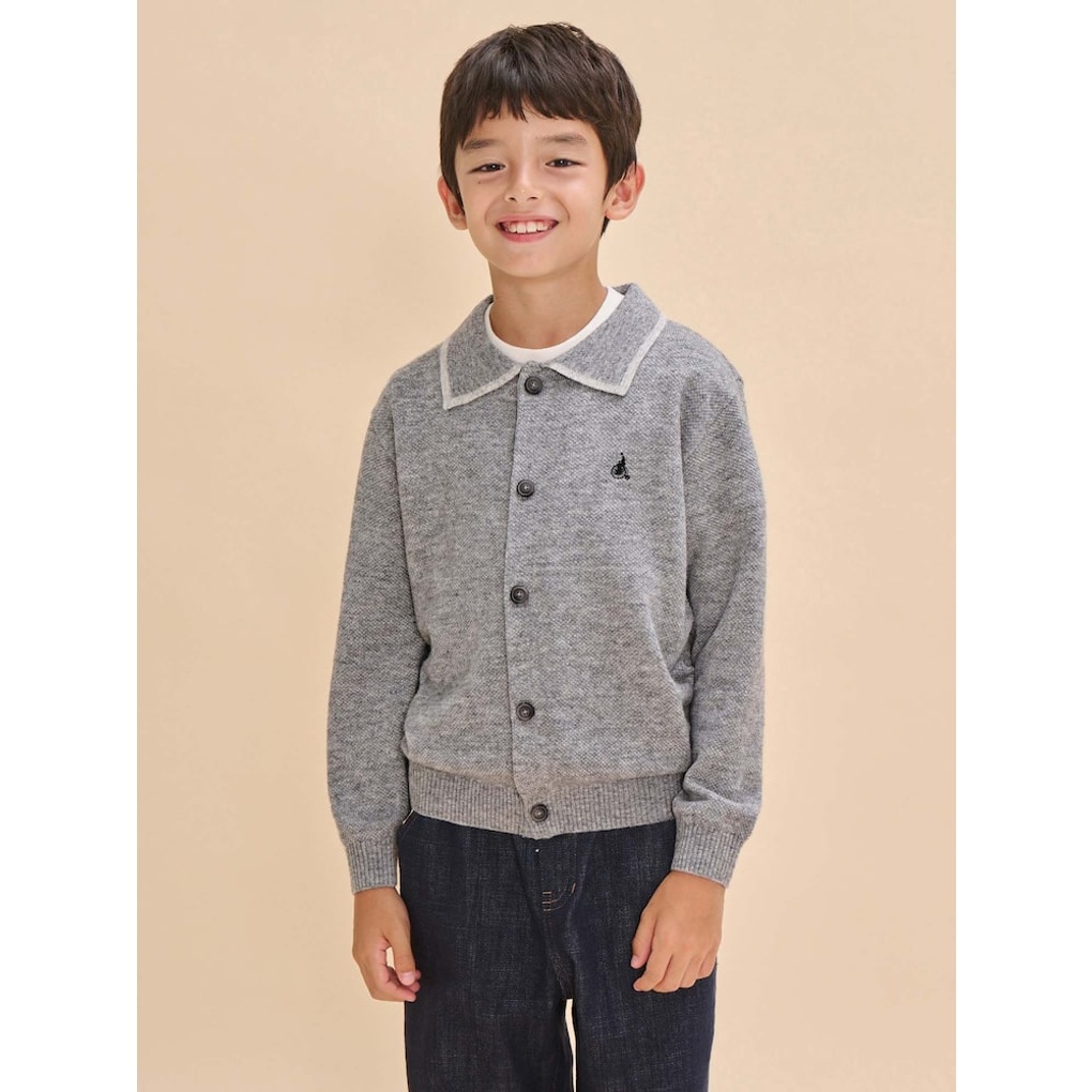 [BEANPOLE KIDS] [BEANPOLE KIDS]젠틀 피케 카디건 그레이 (BI4- KIDIKIDI
