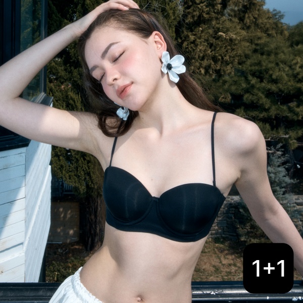 [1+1 ] 3TYPE 오프숄더 브라 (와이어/노와이어/심리스 택2)- 에블린