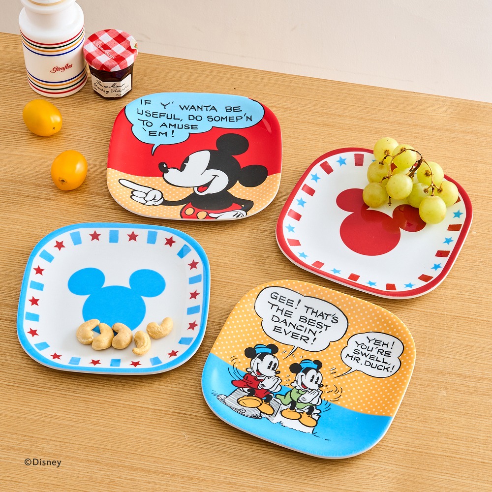 [디즈니] 멜라민 미니 사각접시 4P세트_KD0125007- 모던하우스