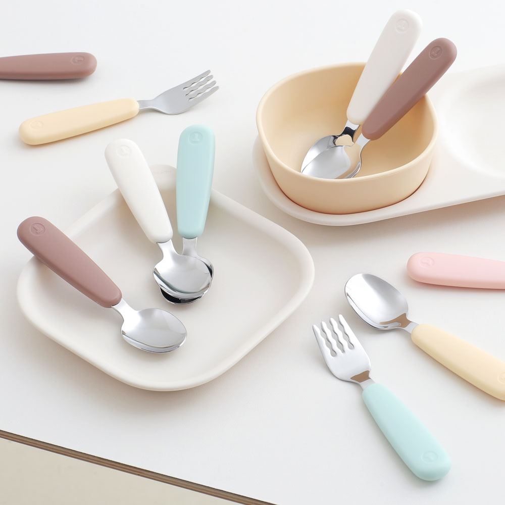 탁가온 네모 유아 스푼 포크(S) 세트- KIDIKIDI