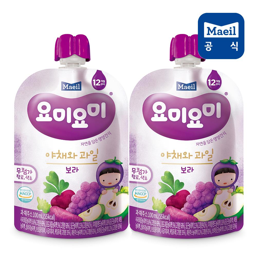 요미요미 야채와과일 보라 100ml 24팩- KIDIKIDI