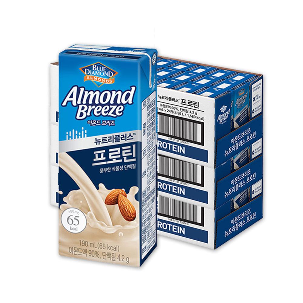 매일 아몬드브리즈 뉴트리플러스 프로틴 190ml 72팩/두유/음료/음료수- 이랜드몰