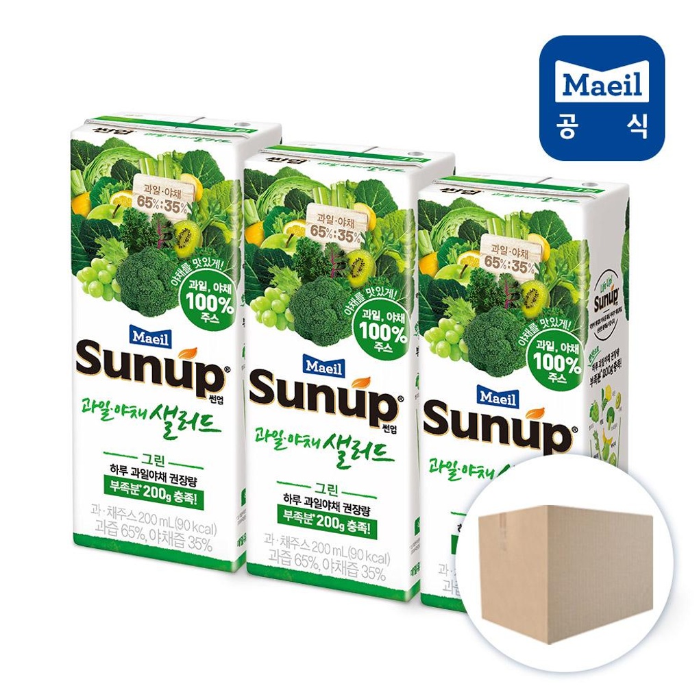 매일 썬업 과일야채샐러드 그린 200ml 72팩/커피/음료/음료수- 이랜드몰