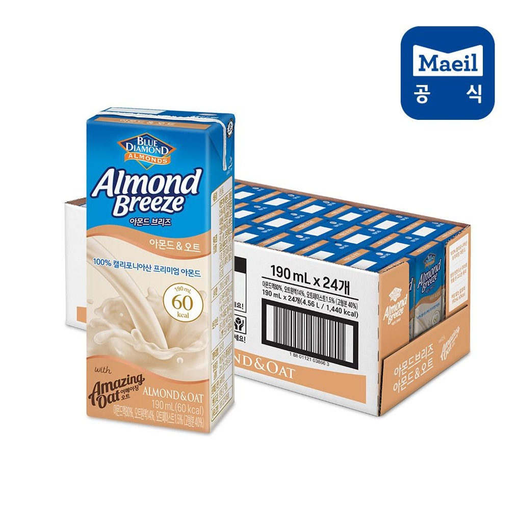 매일 아몬드브리즈 오트 190ml 24팩/두유/음료/음료수- KIDIKIDI
