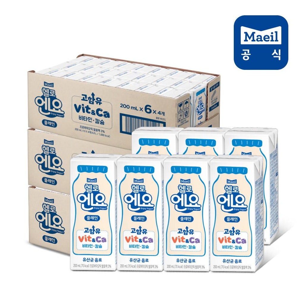 매일 헬로엔요 플레인 200ml 72팩- 이랜드몰