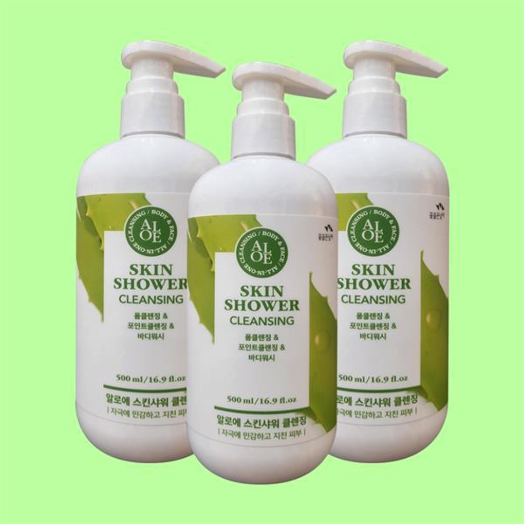 꽃을든남자 알로에 스킨샤워 클렌징 500mlx3개 대용량- 이랜드몰