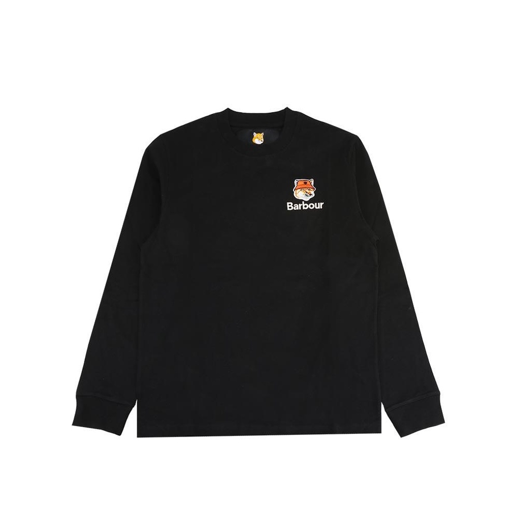 23FW 바버X메종키츠네 MTS1228 BK31 남성 폭스헤드 맨투맨 블랙- 이랜드몰