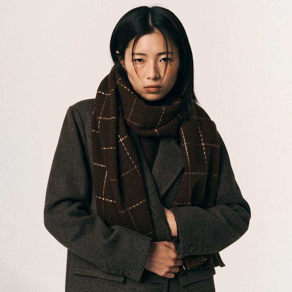 AR_Woolen check shawl muffler- 이랜드몰