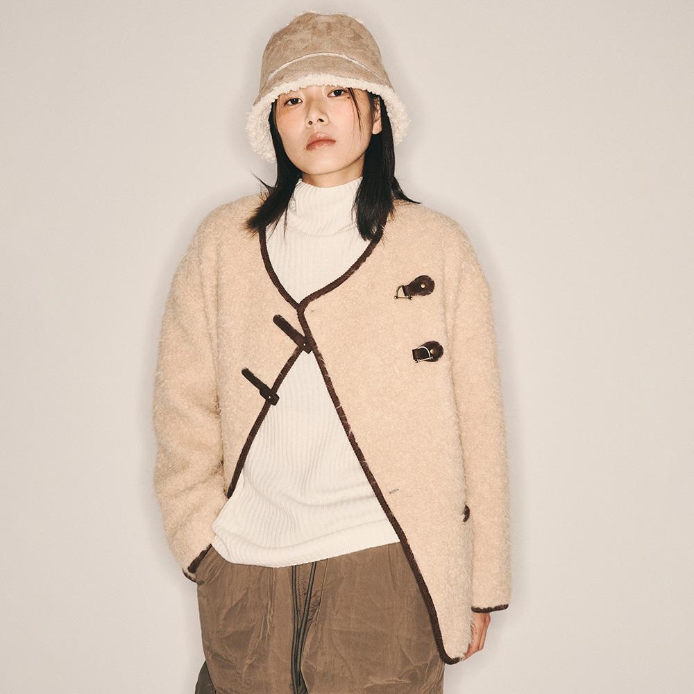 AR_Leather loop vintage coat- 이랜드몰