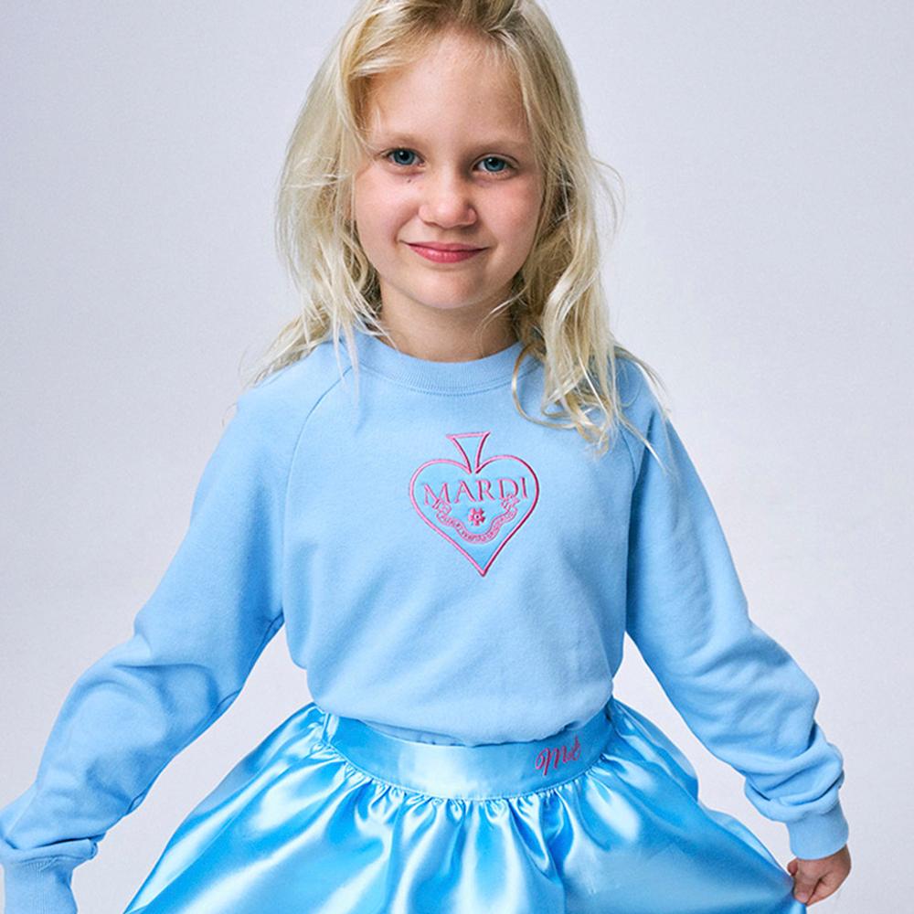 KIDS SWEATSHIRT SATIN SPADE_CIEL PINK- KIDIKIDI