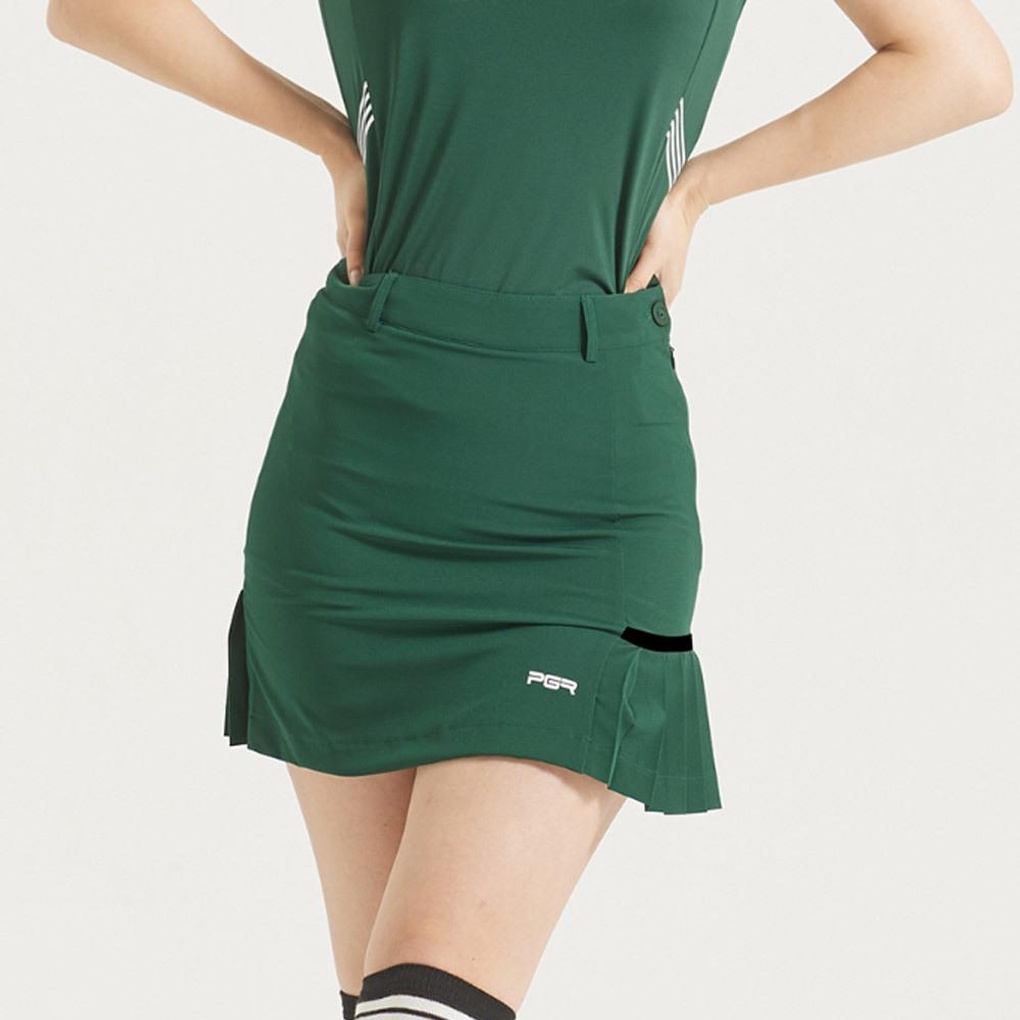 PGR골프 여성 밑단 뒷주름 청록 큐롯 스커트 GS-163 플리츠 치마- 이랜드몰