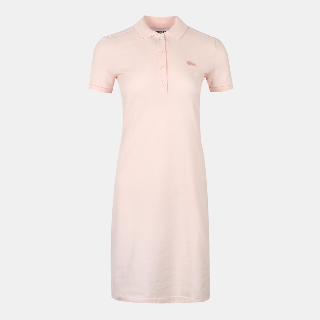 라코스테 여자 슬림 핏 스트레치 카라 반팔원피스 라이트핑크 EF5473 51 CPM- 이랜드몰