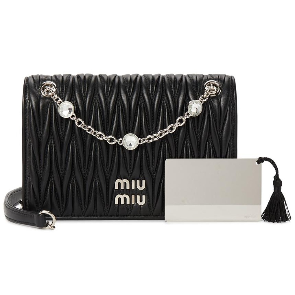 [미우미우] 마테라쎄 미니 5BP065 2CE3 F0002 OLO 여자 체인 숄더백- 이랜드몰