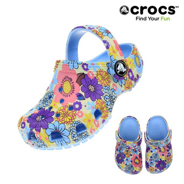 크록스 CROCS 클래식 레트로 플로랄 클로그 키즈 209059-4NT- 이랜드몰