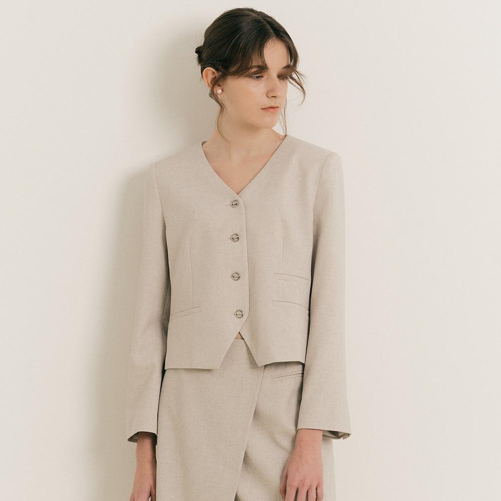 WD_Classic collarless jacket- 이랜드몰