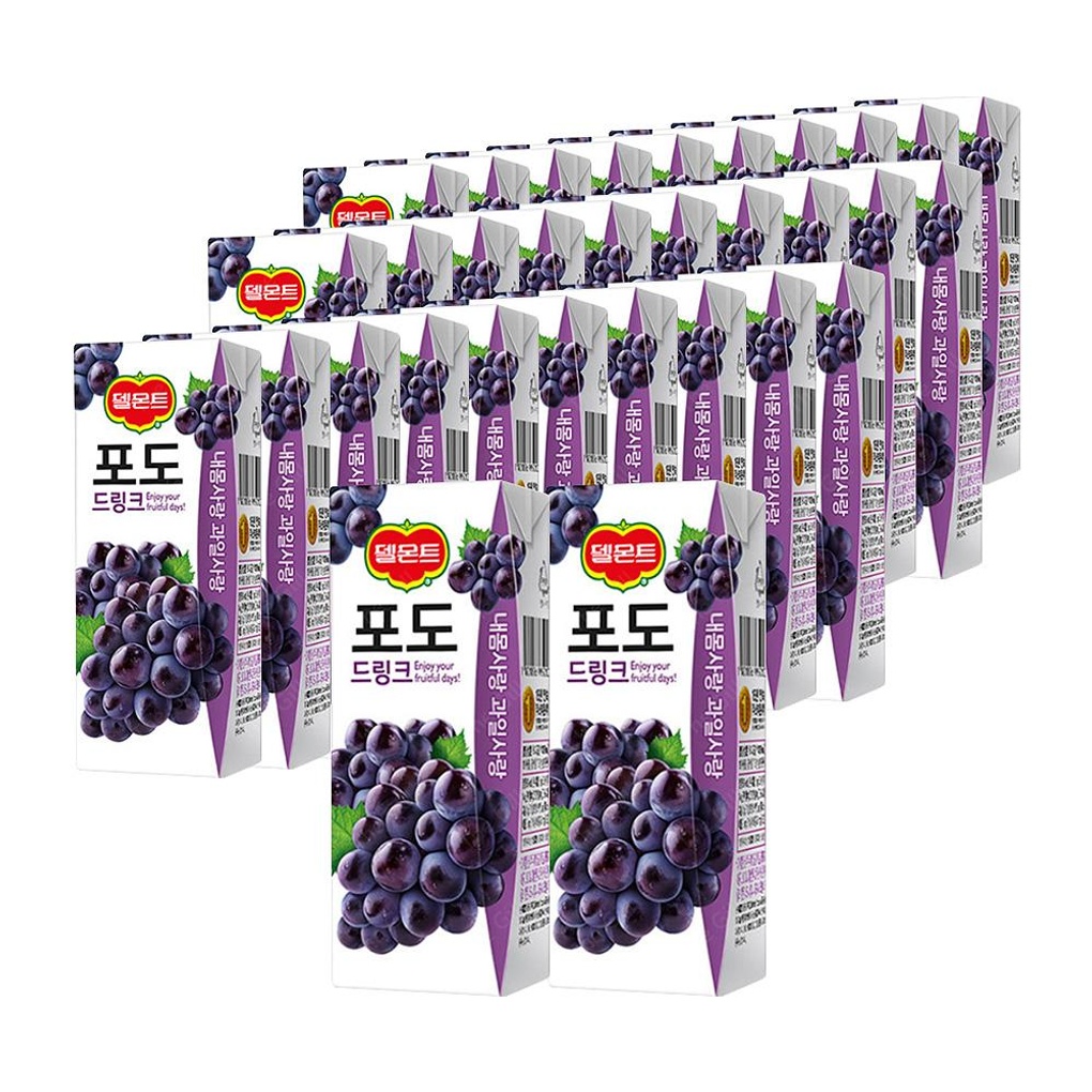 델몬트 과일주스 음료 간식 포도드링크 190ml 32팩- 이랜드몰