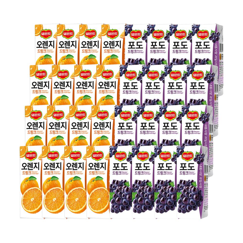 델몬트 드링크 190ml 오렌지 + 포도 혼합 32개- 이랜드몰