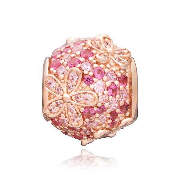 판도라 788797C01 핑크 파베 데이지 플라워 로즈 참- 이랜드몰
