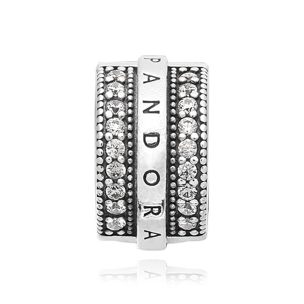 판도라 799042C01 스파클링 파베 라인 & 로고 클립 실버 참- 이랜드몰