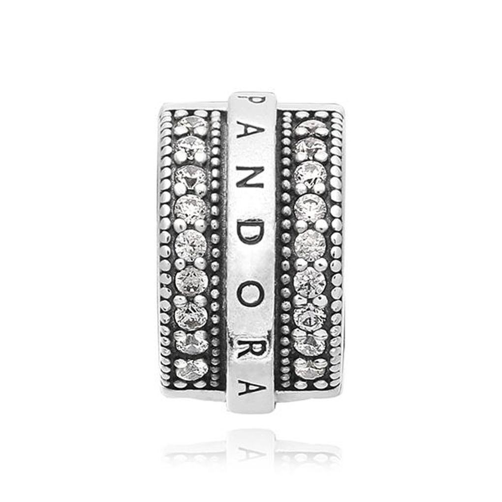 판도라 799042C01 스파클링 파베 라인 & 로고 클립 실버 참- 이랜드몰