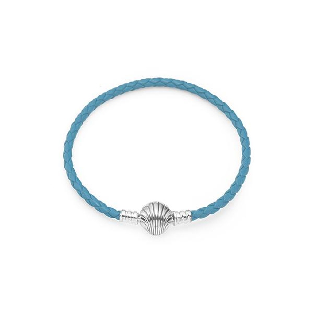 판도라 598951C01-S 모먼트 씨쉘 클라습 터쿼이즈 브리디드 가죽 팔찌- 이랜드몰