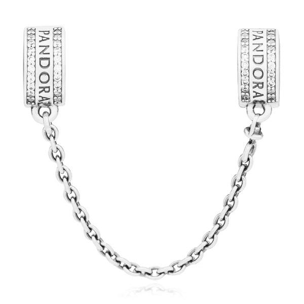 판도라 792057CZ 판도라 로고 세이프티 체인 클립 실버 참- 이랜드몰