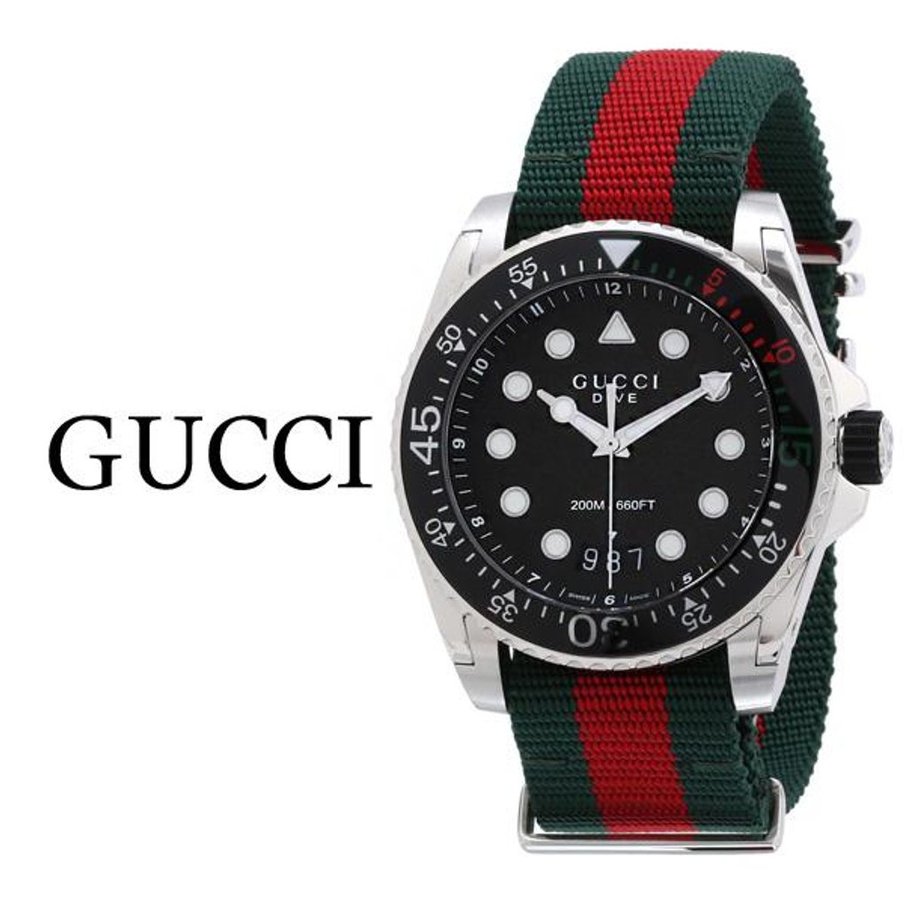 구찌 정품 웹디테일 다이브 남성용 나토시계 YA136209A- 이랜드몰