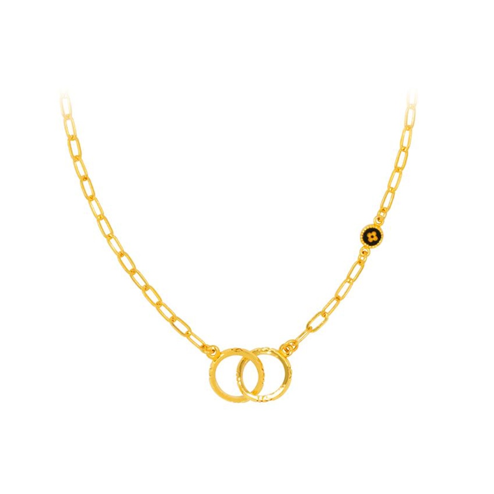 [아시아골드] 24k 투 링 체인 순금목걸이 11.25g + 18k붕어장식 포함- 이랜드몰