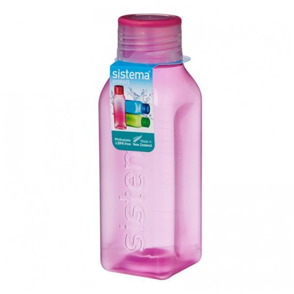 [시스테마] 스퀘어 물병 475ml (핑크) 휴대용 보틀- 이랜드몰