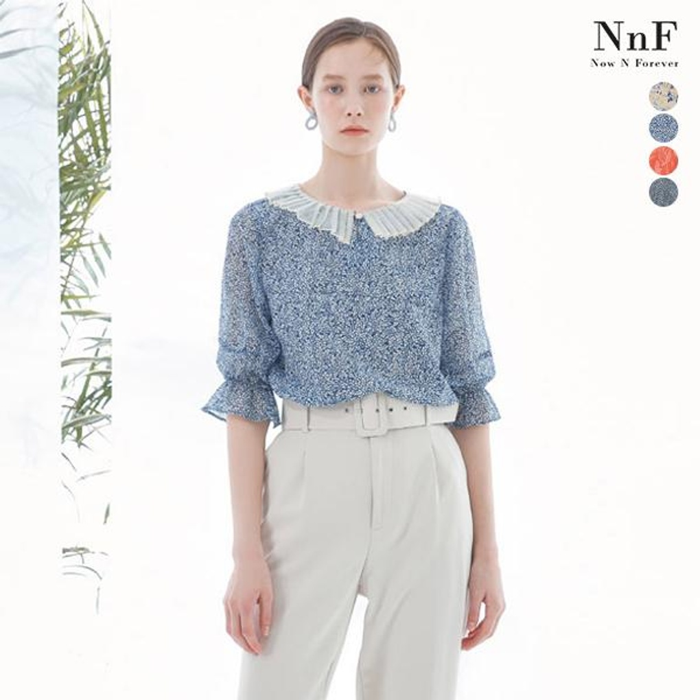 NNF 모던 쉬폰배색 블라우스- 이랜드몰