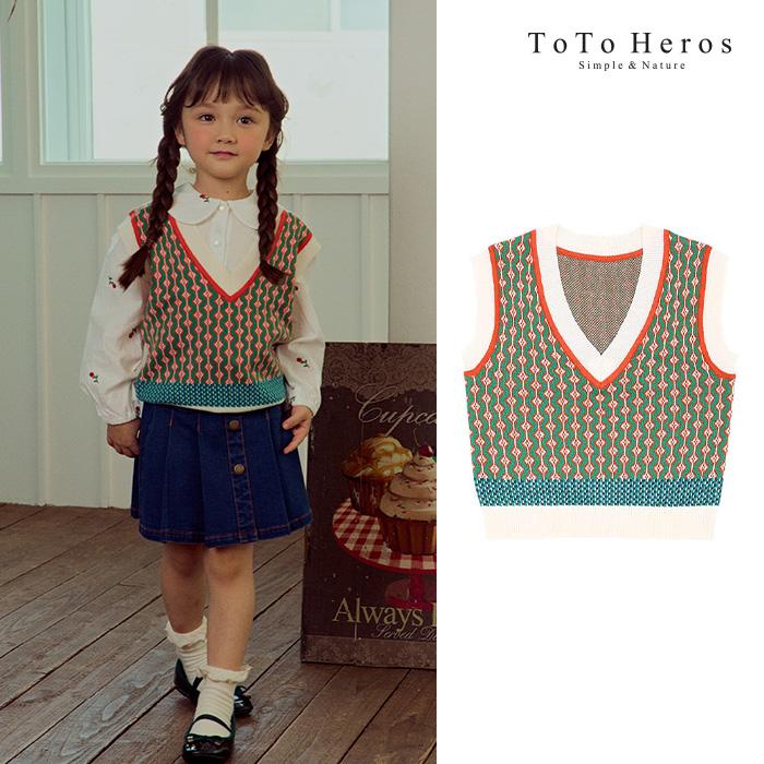 [토토헤로스] TH엔틱스웨터베스트- KIDIKIDI