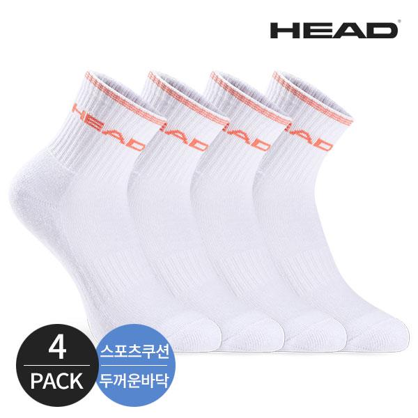 헤드 여성 스포츠 쿠션 탑라인 로고포인트 중목양말 4P_WH- 이랜드몰