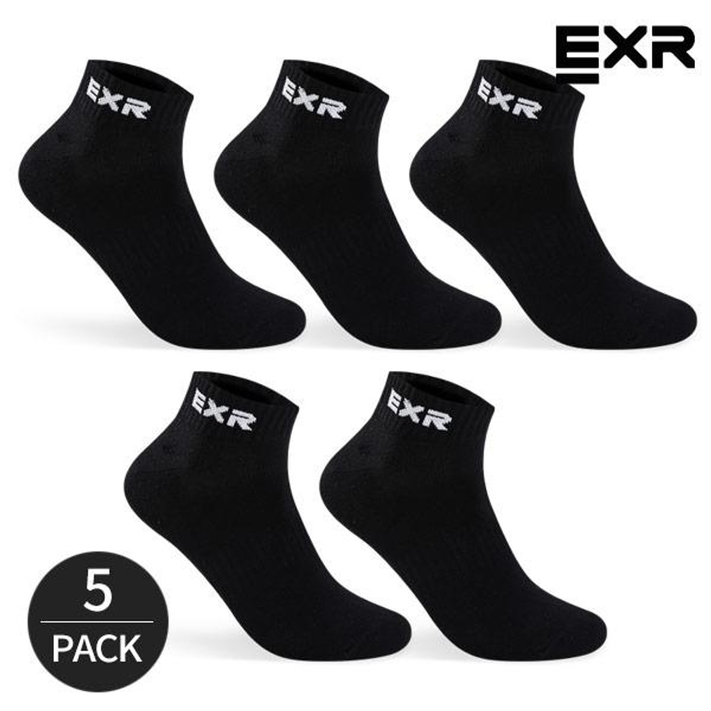 EXR 남성 심플 스탠다드 발목양말 5P_BK- 이랜드몰