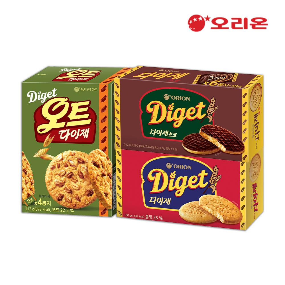 오리온 오트다이제 4P(112g)+다이제 9P(351g)+다이제초코6P(312g)x1- 이랜드몰