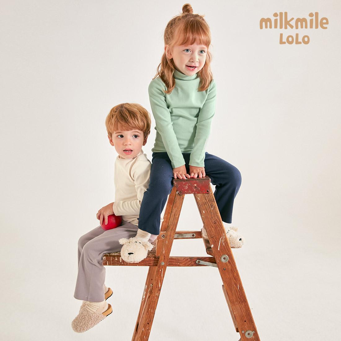 [밀크마일로로] 깜찍베어터틀넥상하복- KIDIKIDI