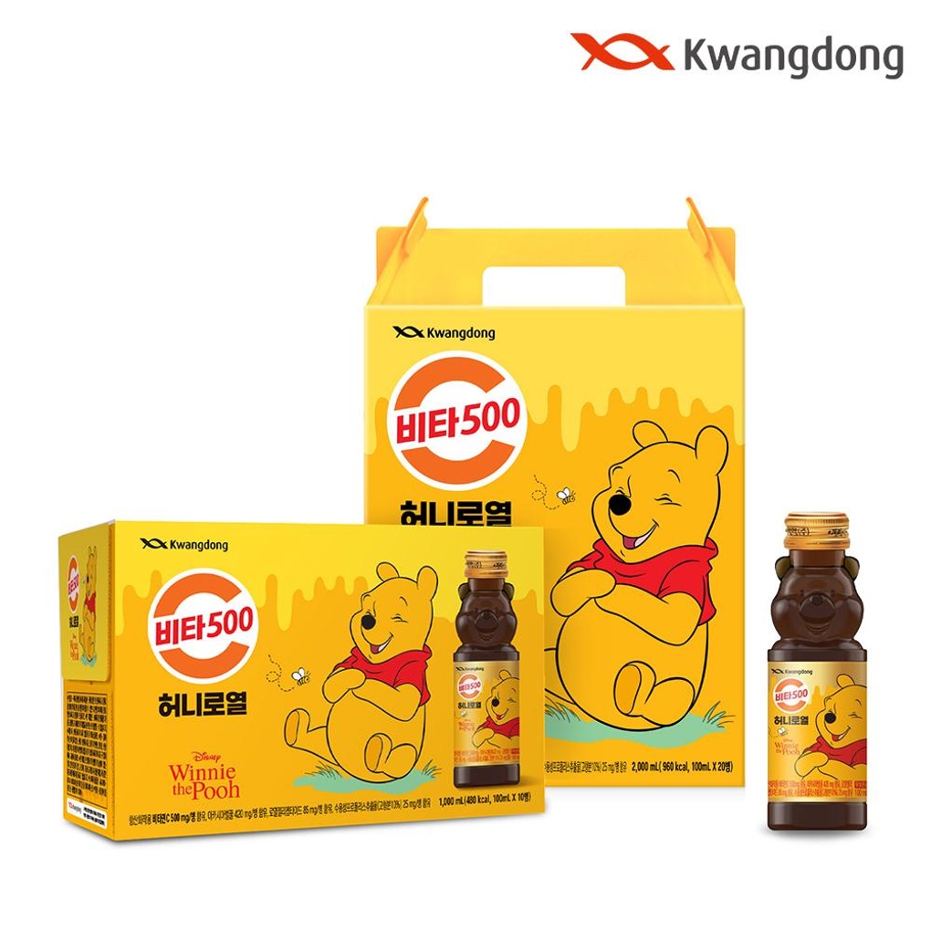 광동 비타500 허니로열 곰돌이 푸 100ml x 40병 선물세트- 이랜드몰